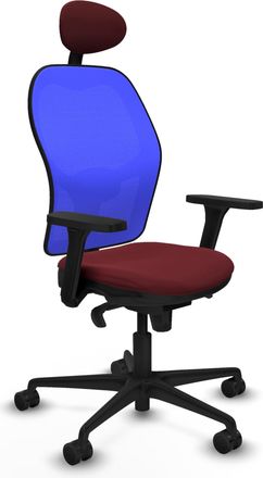 Piqueras y Crespo Chorquera 24-Stunden-B&uuml;rostuhl mit 3D-Armlehnen, h&ouml;henverstellbarer Lendenwirbelst&uuml;tze und festem Kopfteil, ausgestattet mit 5 Positionen und eingespr