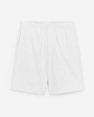 Arket Lockere Shorts Aus Baumwolle Und Leinen -Wei&szlig;
