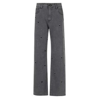 Federica Tosi Jean large d&eacute;lav&eacute; - Femme - Jeans - Gris - Taille: W24