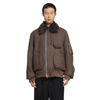 sacai Wool Melton Blouson Jacket