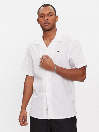 Tommy Jeans Hemd Camp DM0DM18963 Weiß Regular Fit