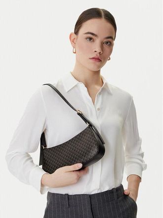 Calvin Klein Handtasche Emblem Aop Small Shoulder Bag LV04F3324G Schwarz