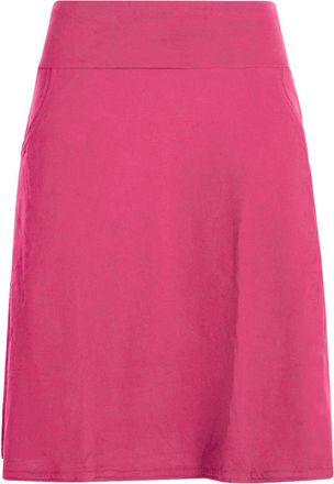 vishes Alternative Bekleidung - Rock Damen Knielang Bio Baumwolle Breiter Bund Jersey R&ouml;cke Basic rosa 44