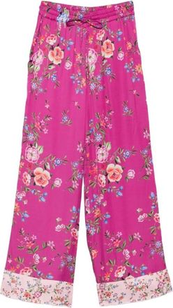 Liu Jo Femme, V&ecirc;tements de nuit et de d&eacute;tente, Rose, Taille: 36 FR Lightweight Floral Print Pantalons