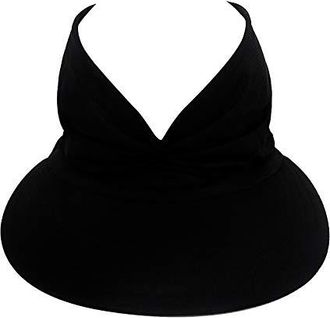 Generic Chapeau &eacute;lastique d&eacute;t&eacute; soleil soleil creux chapeau haut chapeau visi&egrave;re femmes casquettes de baseball frat gar&ccedil;on costume pour femme, Noir, Taille uni