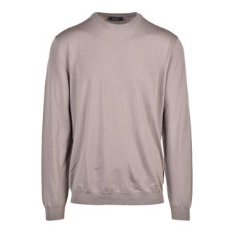 Zanone Pullover mit Rundhalsausschnitt - - Knitwear - Herren - Beige - 2XL