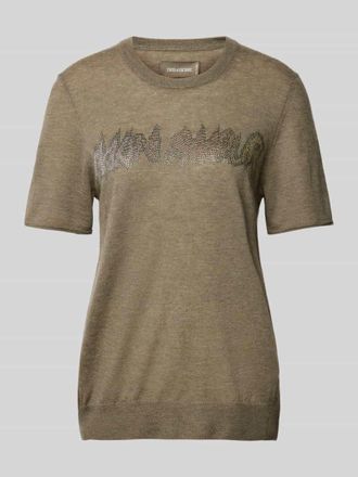 Zadig&Voltaire Kaschmirstrickshirt mit Strasssteinbesatz Modell IDA