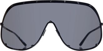 Rick Owens unisex, Accessoires, Noir, Taille: ONE Size Shield Lunettes de soleil