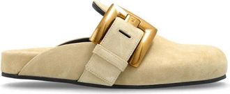 Balmain Femme, Chaussures, Beige, Taille: 37 1/2 EU Mules en daim