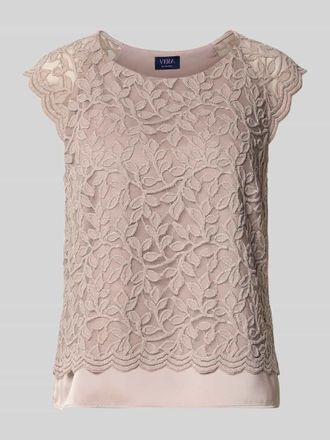 Vera Mont Blusenshirt aus Spitze mit Rundhalsausschnitt