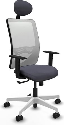 Piqueras y Crespo B&uuml;rostuhl Zulema mit 1D-Armlehnen, h&ouml;henverstellbarer Lendenwirbelst&uuml;tze und festem Kopfteil, ausgestattet mit Sincro 3 Positionen und Schneideschaum,