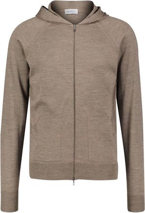 John Smedley Herren Strickjacke mit Kapuze aus Merinowolle CARTY 24GG EXTRAFINE MERINO EASY HOODY