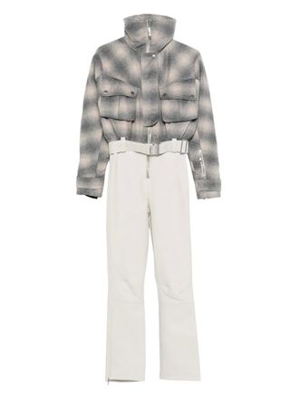 Cordova Telluride checked belted ski suit - Grau