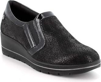 Enval soft Femmes Chaussures 8763600 Mocassin Slip Sur Cuir, Noir, 37 EU