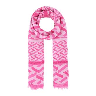 Versace Bedruckter Modal-Mix Schal - - Accessories - Damen - Rosa - ONE SIZE