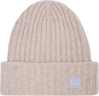 Ganni unisex, Accessoires, Beige, Taille: ONE Size Wool Knit Beanie