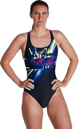 Speedo Maillot de bain une pi&egrave;ce Plmt pour femme, noir/violet, 58