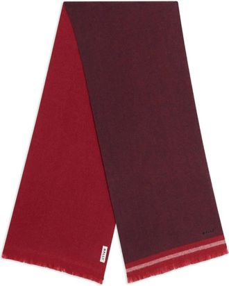 Bally Zweifarbiger Schal - Rot