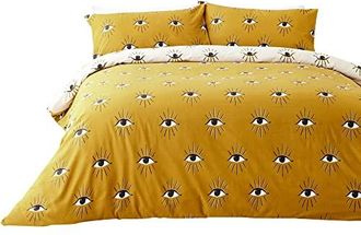 furn. Theia Bettbezug-Set, Ocker, Kingsize-Bett