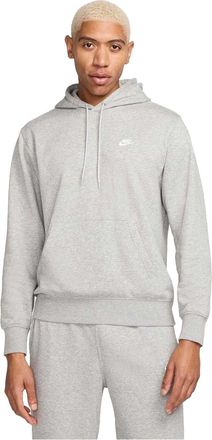 Nike Club Kapuzenpullover f&uuml;r Herren, Regul&auml;r (Grau meliert/Wei&szlig;)