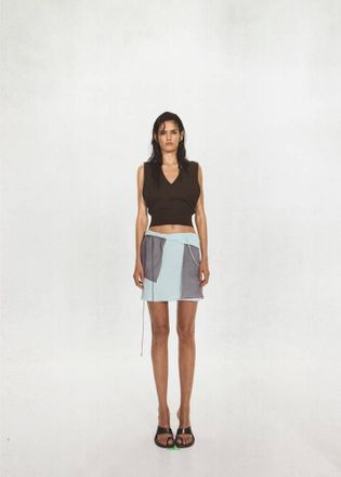 Mango Strickpullunder mit V-Ausschnitt kaffeebraun - Damen - S - MANGO