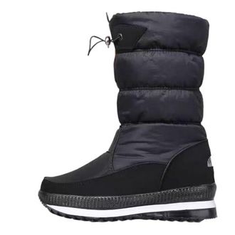 Generic JJDFW Bottes de neige chaudes pour femme Bottes dhiver imperm&eacute;ables antid&eacute;rapantes en fourrure pelucheuse mi-mollet Botas, A2, 42 1/3 EU