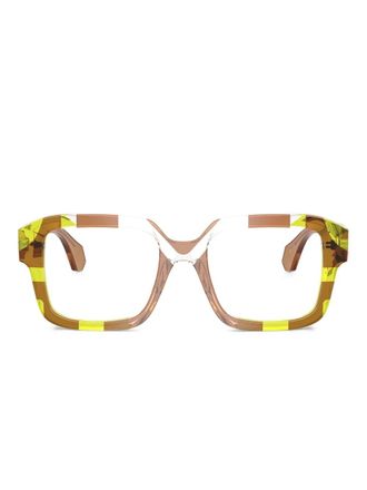 Alain Mikli lunettes de vue à monture géométrique vert olive - 003 Pointille Olive