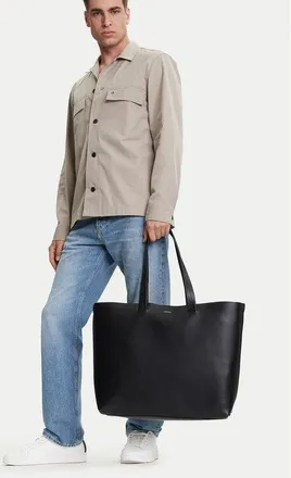 Calvin Klein Tasche Ck Premium Leather E/W Tote Xl K50K512894 Schwarz