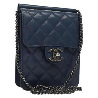 Chanel Pre-owned Cuir sacs-chanel - Femme - Pre-owned - Bleu - Taille: ONE Size