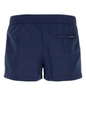 Dolce & Gabbana Mens Blue Polyester Swimming Shorts Bluscuro Sweater
