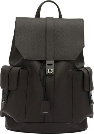 Ferragamo Homme, Sacs, Brun, Taille: ONE Size Mini Sac &agrave; Dos Multi-Poches