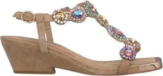 Alma En Pena Alma EN Pena, Femme, Chaussures, Beige, Taille: 38 EU Sandale &agrave; strass