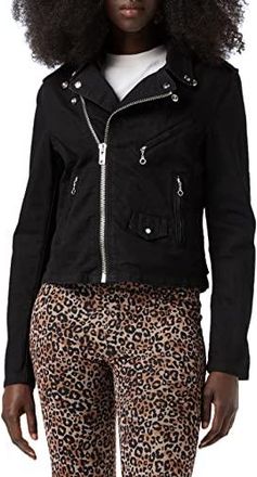 Schott NYC Blouson Perfecto Denim femme Ref 48604 Noir - S