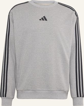 adidas Essentials 3-Streifen French Terry Sweatshirt grau