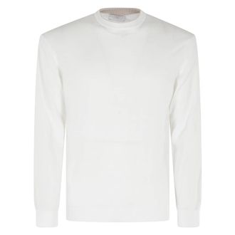 Eleventy Maglia girocollo manica lunga - - Knitwear - Herren - Wei&szlig; - 2XL