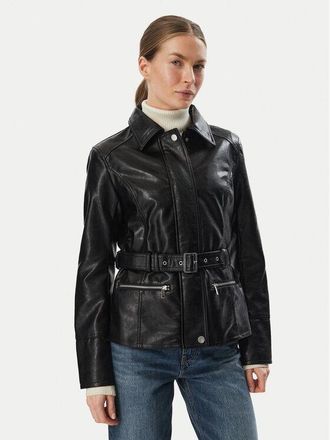 Guess Jacke aus Kunstleder W6YL17 W2907 Schwarz Regular Fit