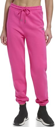 DKNY Sport Womens Metallic Logo Everyday Jogger, Beet, X-Small