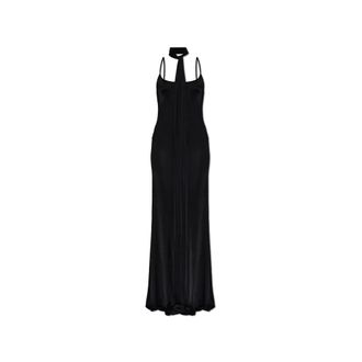 Dsquared2 Robe Longue Asym&eacute;trique - Femme - Robes - Noir - Taille: 40 FR