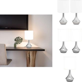 vidaXL Vidaxl - Tischlampen 2 Stk. Touch-Sensor Wei&szlig; E14 - Tischlampe - Stehlampe - Wohnzimmer Deko - led Licht - Modernes Design