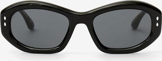Isabel Marant Lunettes De Soleil Vancy - Femme - Noir Pall-gris - Taille - Isabel Marant - Collection &Eacute;t&eacute; Femme - Nouvelle Collection Capsule La Riviera