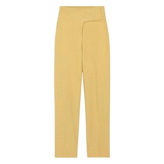 Ami Wrapped Belted Balloon Fit Hosen - - Trousers - Damen - Gelb - S