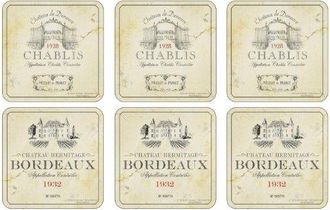 Portmeirion Pimpernel - Vin de France Collection Untersetzer - 6er-Set (Mehrfarbig, Einheitsgr&ouml;&szlig;e)