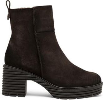 Porronet Bottes en croûte de cuir avec fermeture éclair Moka Michelle, Moka, 39 EU