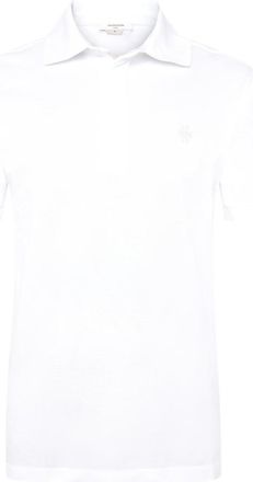 Jacob Cohen Unifarbenes Piqu&eacute;-Poloshirt mit gesticktem Logo auf der Brust in