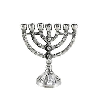 NKlaus MenorahKerzenständer Handarbeit Menorah klein Jerusalem bis 8mm Kerzen NEU 2694