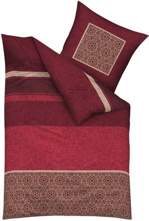 Kaeppel Fein Biber Bettwäsche Destination Rot Bordeaux Sand, Größe:240x220cm Bettwäsche
