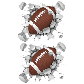 Aboofan 2st Wandtattoo Kinderzimmer Rugby Ball Hintergrund Wandaufkleber sportball. Tapetenverzierungen Aufkleber Sport Wandtattoo Sportball Kaputter Wandaufk