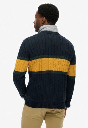 Superdry Strickpullover Cotton Stripe Cable Jumper