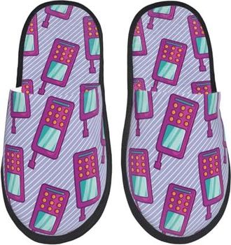Generic Pantoufle Motif Sans Couture Pour Anciens T&eacute;l&eacute;phones Portables Slippers Hiver Respirantes Chaussures Pour Femme Int&eacute;rieur Homme M
