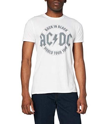 AC/DC Tour Emblem T-Shirt, Blanc (Blanc Blanc), XL Homme